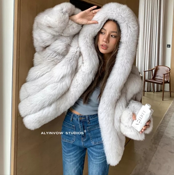 Jackets & Coats | Custom Made Long Fox Fur Coat | Poshmark